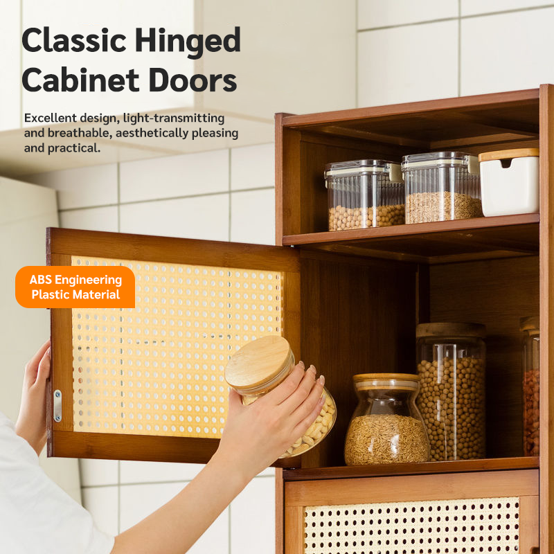 Bamboo Locker Bookcase Rattan Shoe Rack 2/3/4/5/6 Layers Storage Rack ...