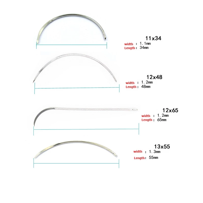 10Pcs Stainless Steel Curved Needles - Manual Craft Tool for Pig Goat ...