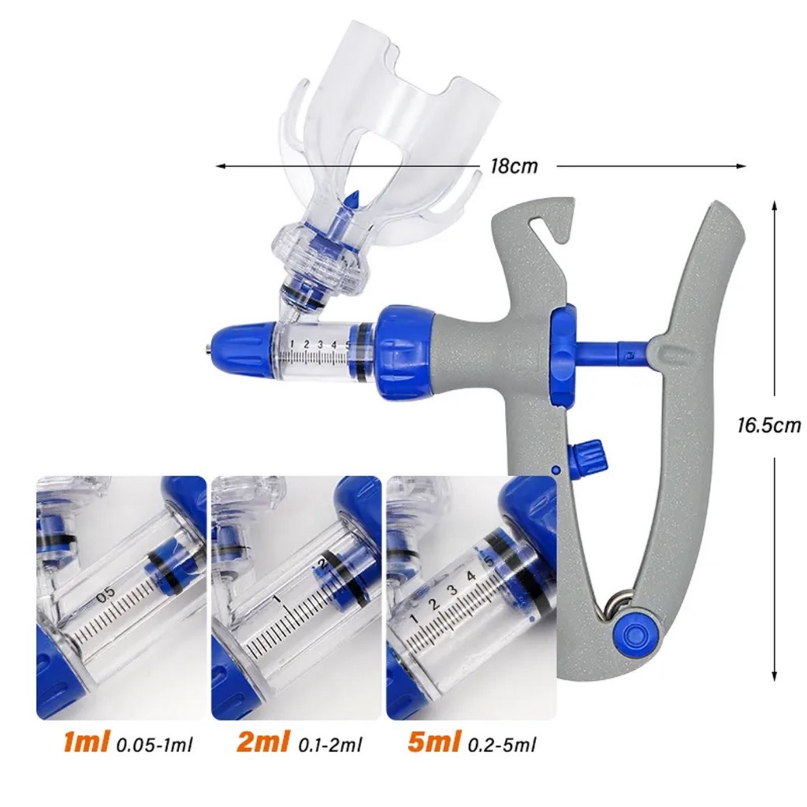 1ml 2ml 5ml Syringe Veterinary Continuous Syringe Vaccine Poultry ...