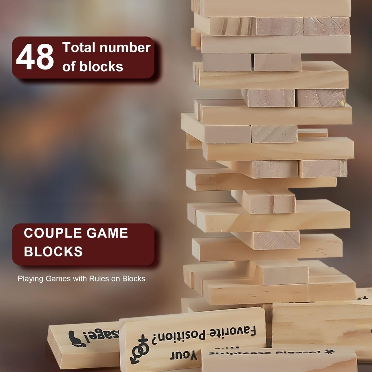 Lust Tower Couples Game Adults Naughty Block Couples Date Building ...