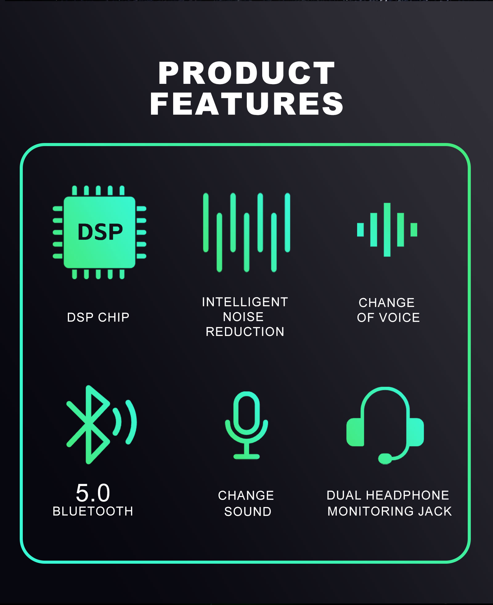 V9 Live Sound Card, 16 Sound Effects Voice Changer Smart Noise ...