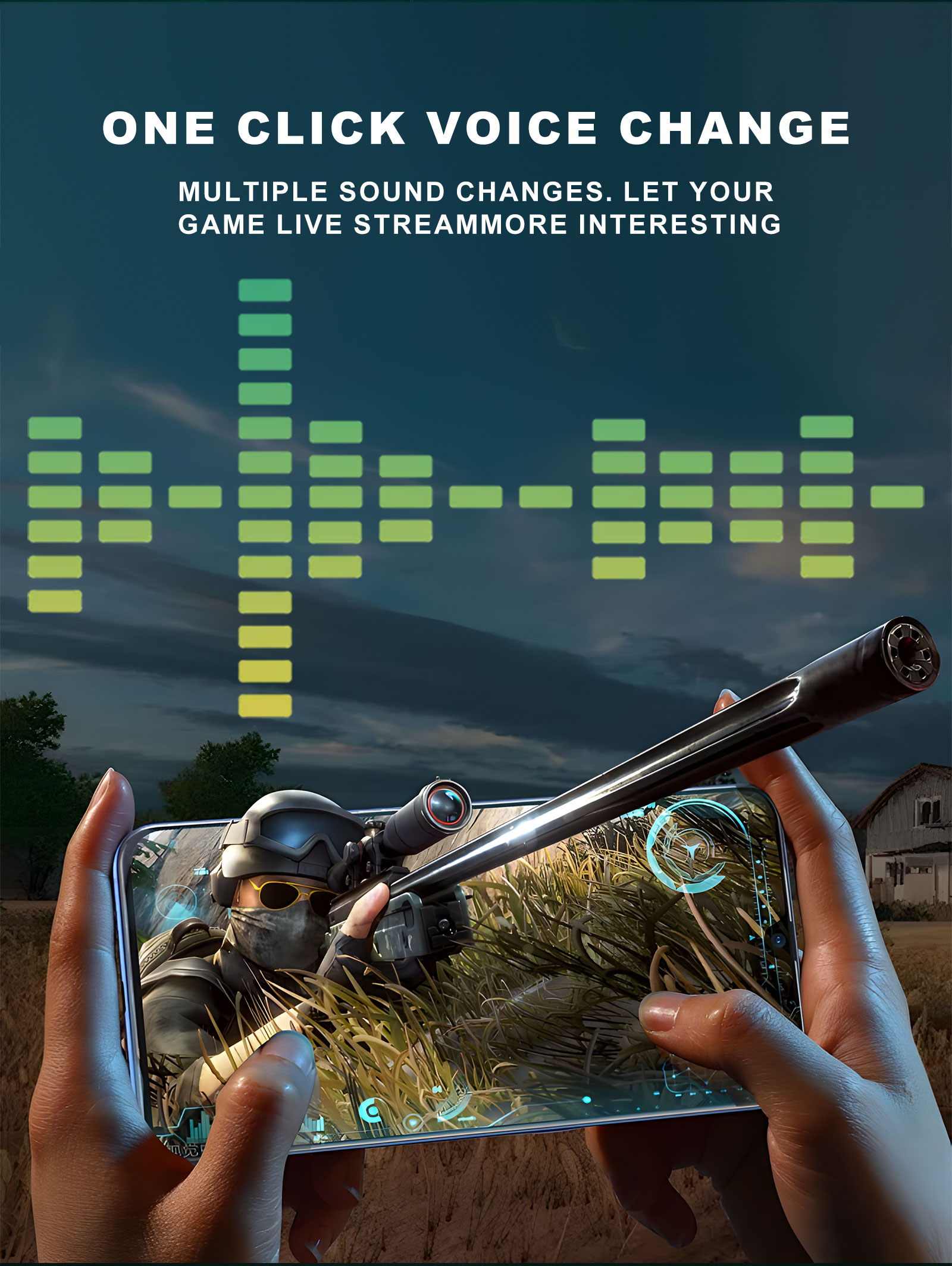 V9 Live Sound Card, 16 Sound Effects Voice Changer Smart Noise ...