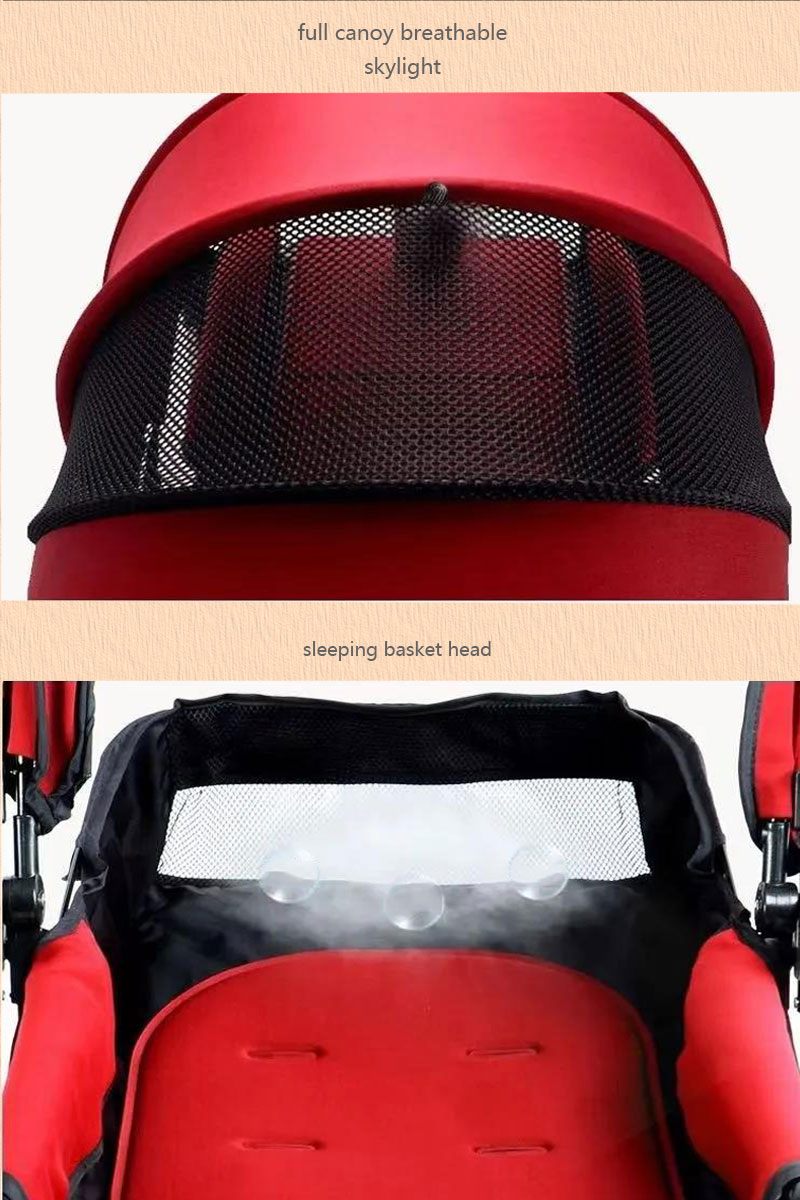 Rabbit Baby Stroller Folding 360 Rotating Handle Sit and Lie Down ...