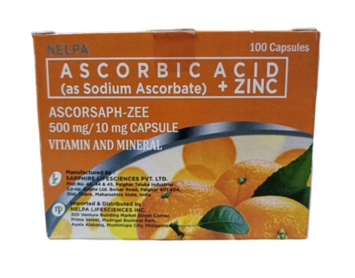 Sodium Ascorbate + Zinc IMMUMAX, ASCORSAPH ZEE, PROTEC-ZINC (100 's/box ...