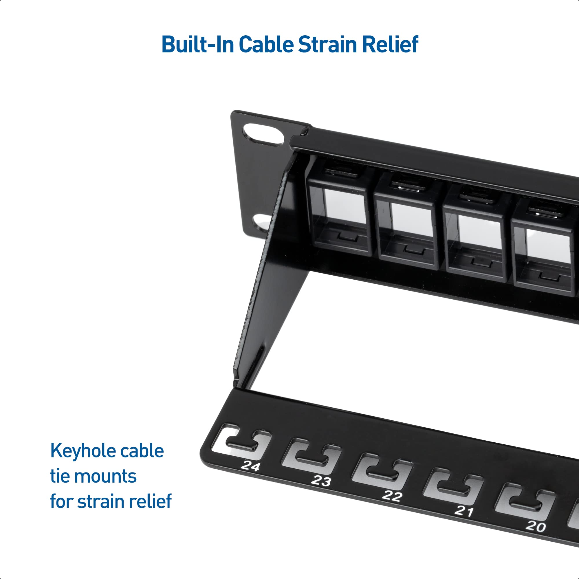 Patch Panel 24 Port Cat6 with Inline Keystone RJ45 Coupler Patch Panel ...