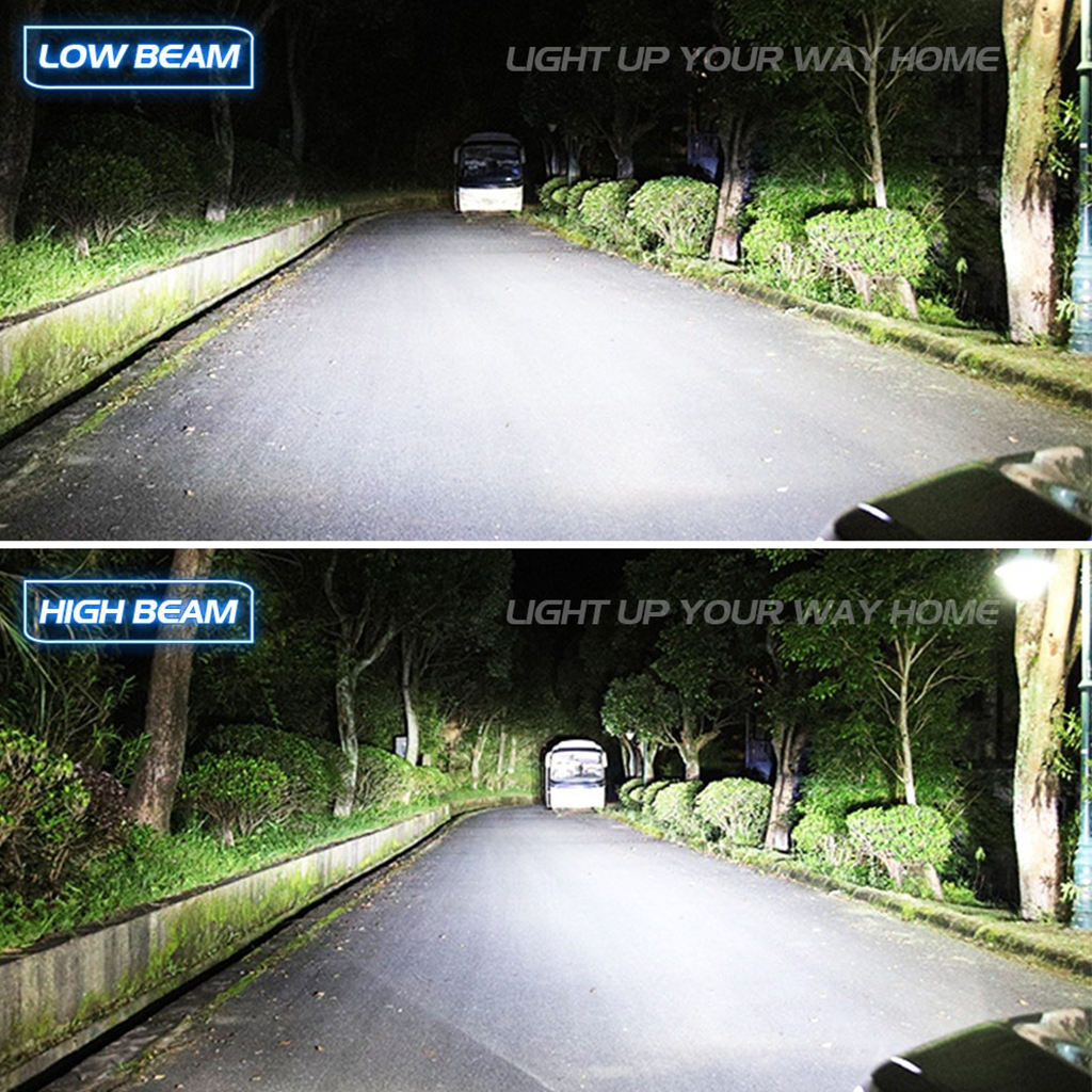 YYKG Car LED Headlight H4 100W 6500K Japanese car lights White 20000LM ...