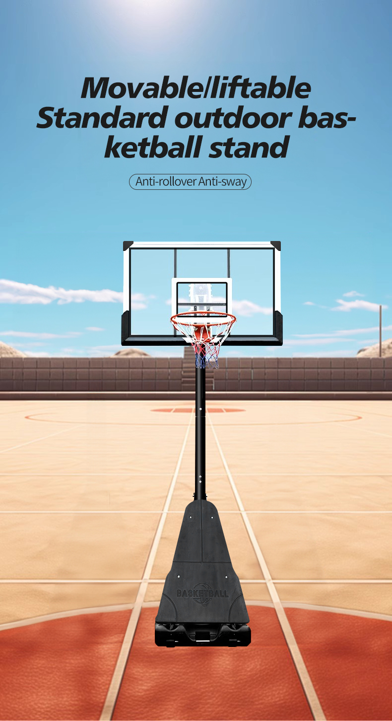 Outdoor Basketball Backboard with stand Movable Height-adjustable For ...