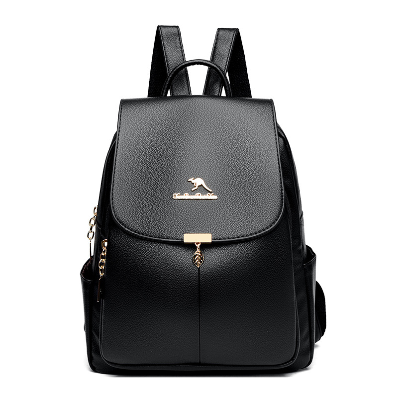 Fashion Soft Leather Backpack Women Backpack Large Capacity Portable ...