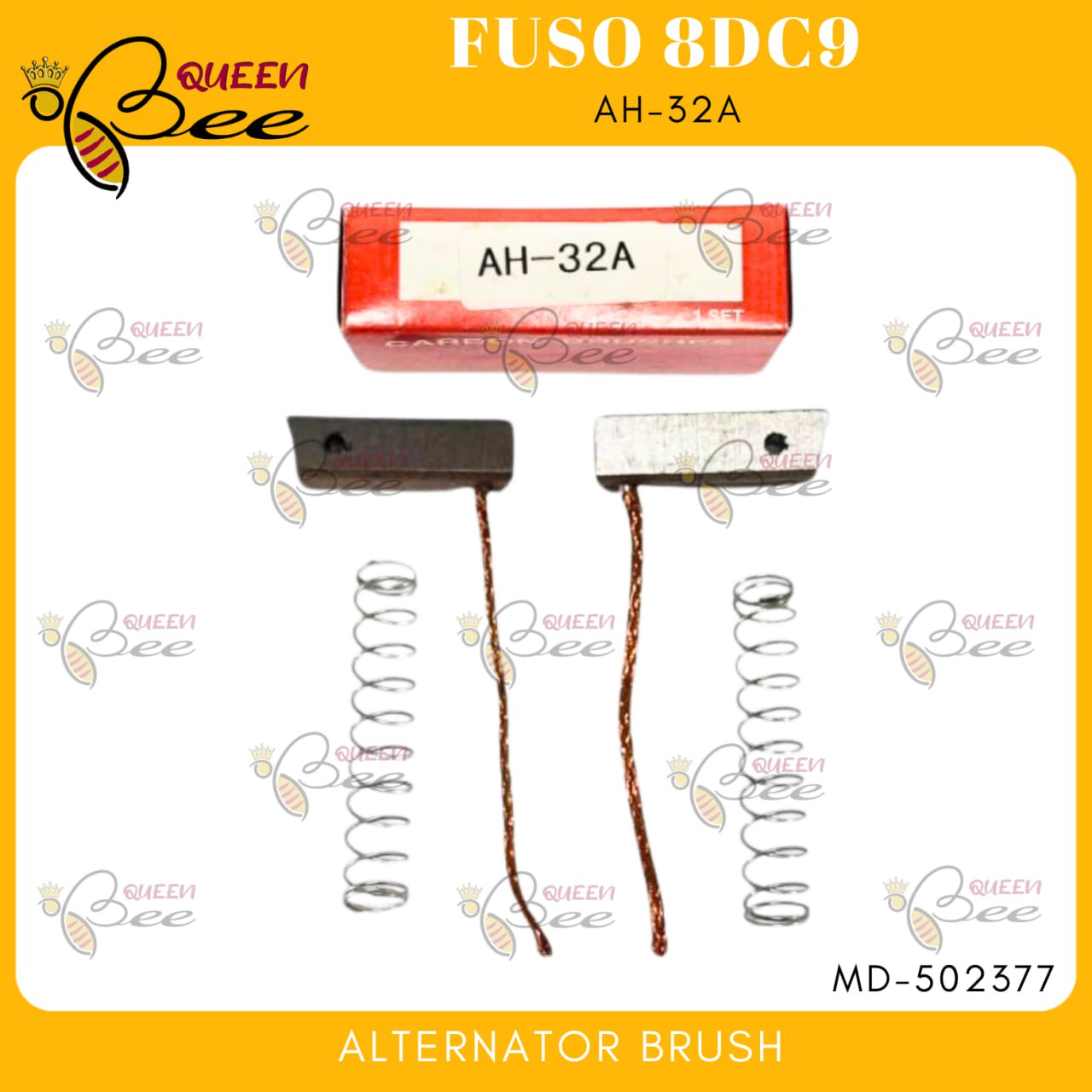 QUEENBEE AH-32A Fuso 8DC9 ALTERNATOR BRUSH Alternator Carbon Brush Set ...