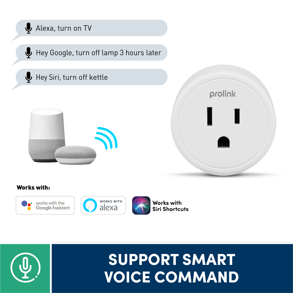 Prolink DS-3201-US WiFi Smart Socket and Smart Plug with Timer and ...