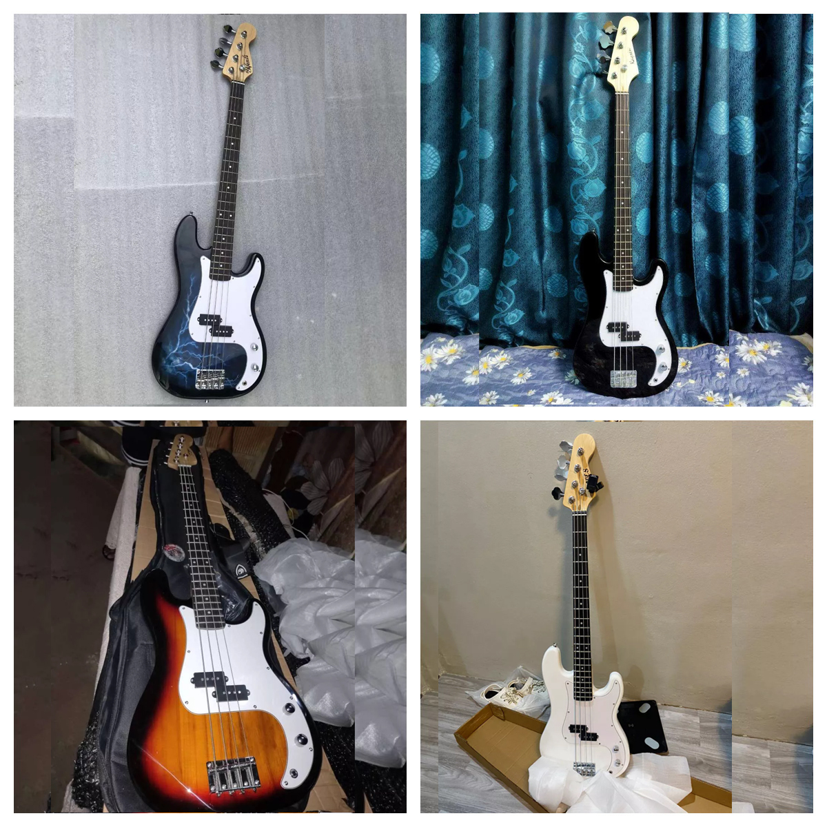 KAWES Bass Guitar G-B1-4-String Electric Guitar Bass with FREE Gigbag ...