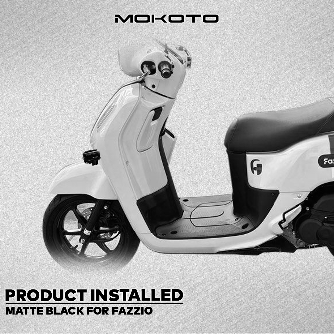 MOKOTO YAMAHA FAZZIO MINI DRIVING LIGHT LED BRACKET MATTE BLACK FINISH ...