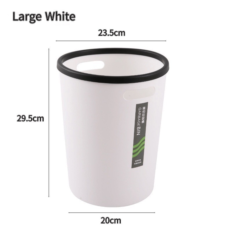 Household Plastic Trash Can Bin Office Garbage Can Trash Can for Room ...