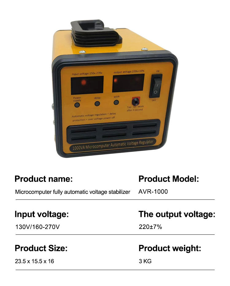 AVR 3000 Watts Automatic Voltage Regulator SVR-3000VA/2500VA/2000VA/1500VA Servo Type AVR Time ...