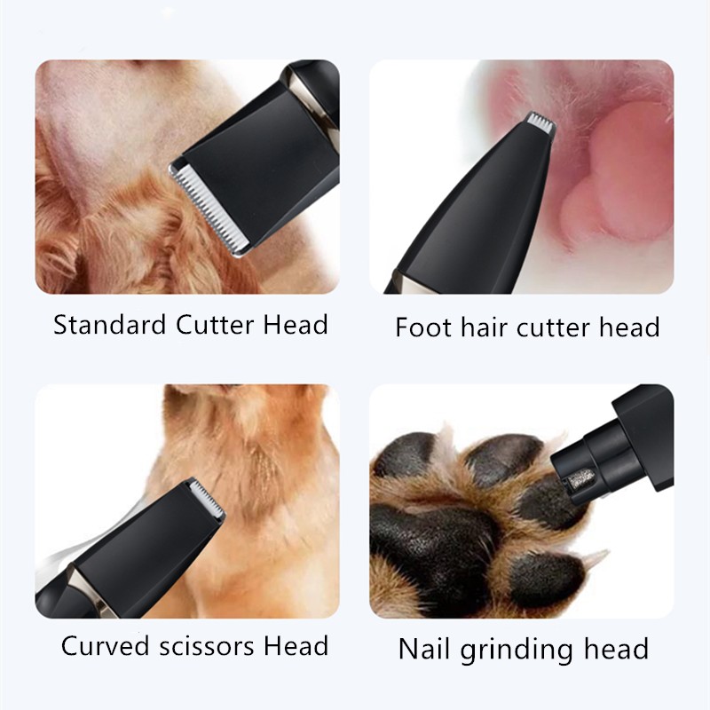 4 in 1 Pet Electric Hair Clipper LCD Grooming Trimmer Nail Grinder ...