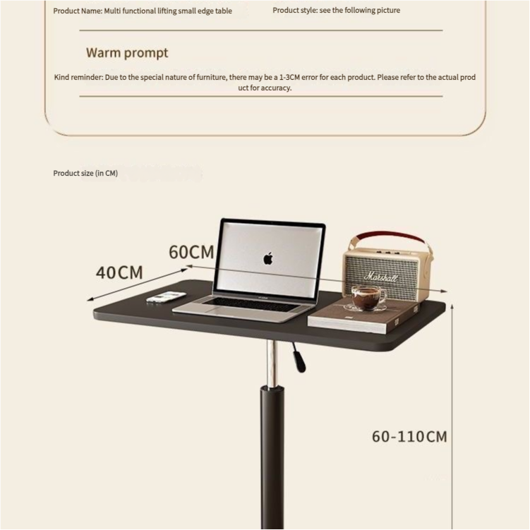 Officebus Height Adjustable Standing Desk Movable Table With Wheels ...