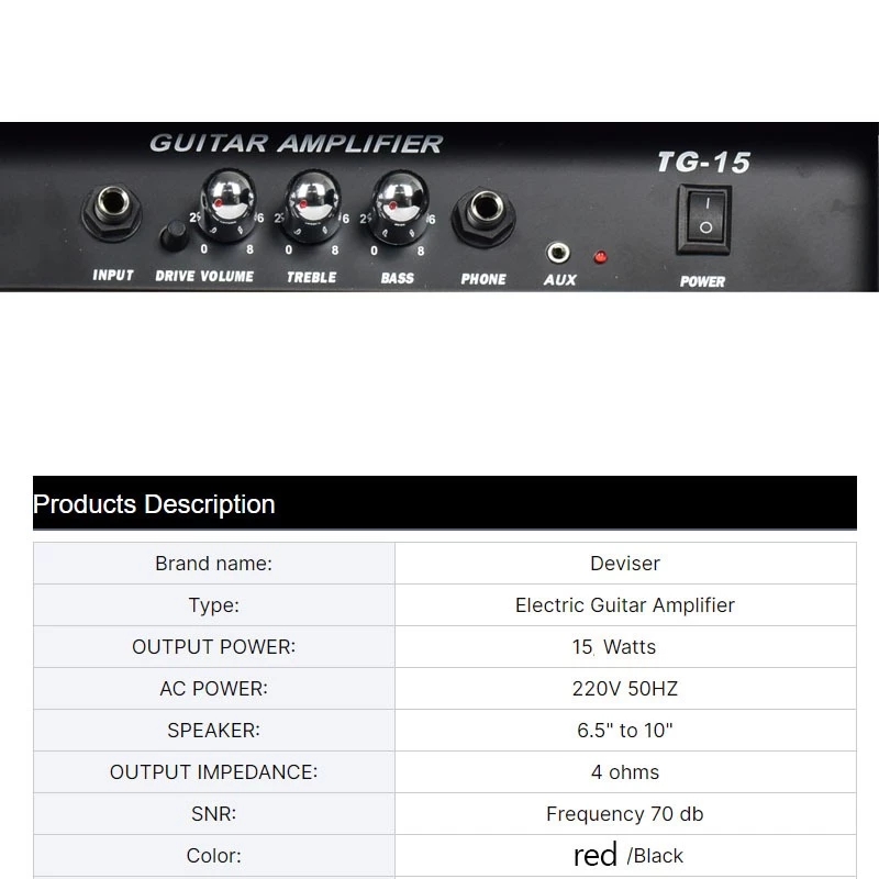 Deviser/Smiger TG-15W 30W Electric Guitar Amplifier with speaker ...