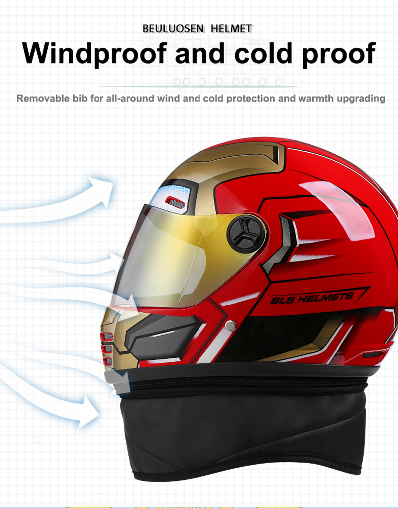 NEVA Kd-52 Iron-Man Kids Helmet For Children 3 Patterns Motorcycle 4 To ...