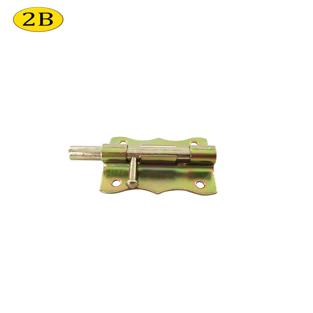 2B Barrel Bolt 2" Brass Plated Safety Lock Slide Gate Latch for Cabinet Door Bathroom BB-BP2 ...