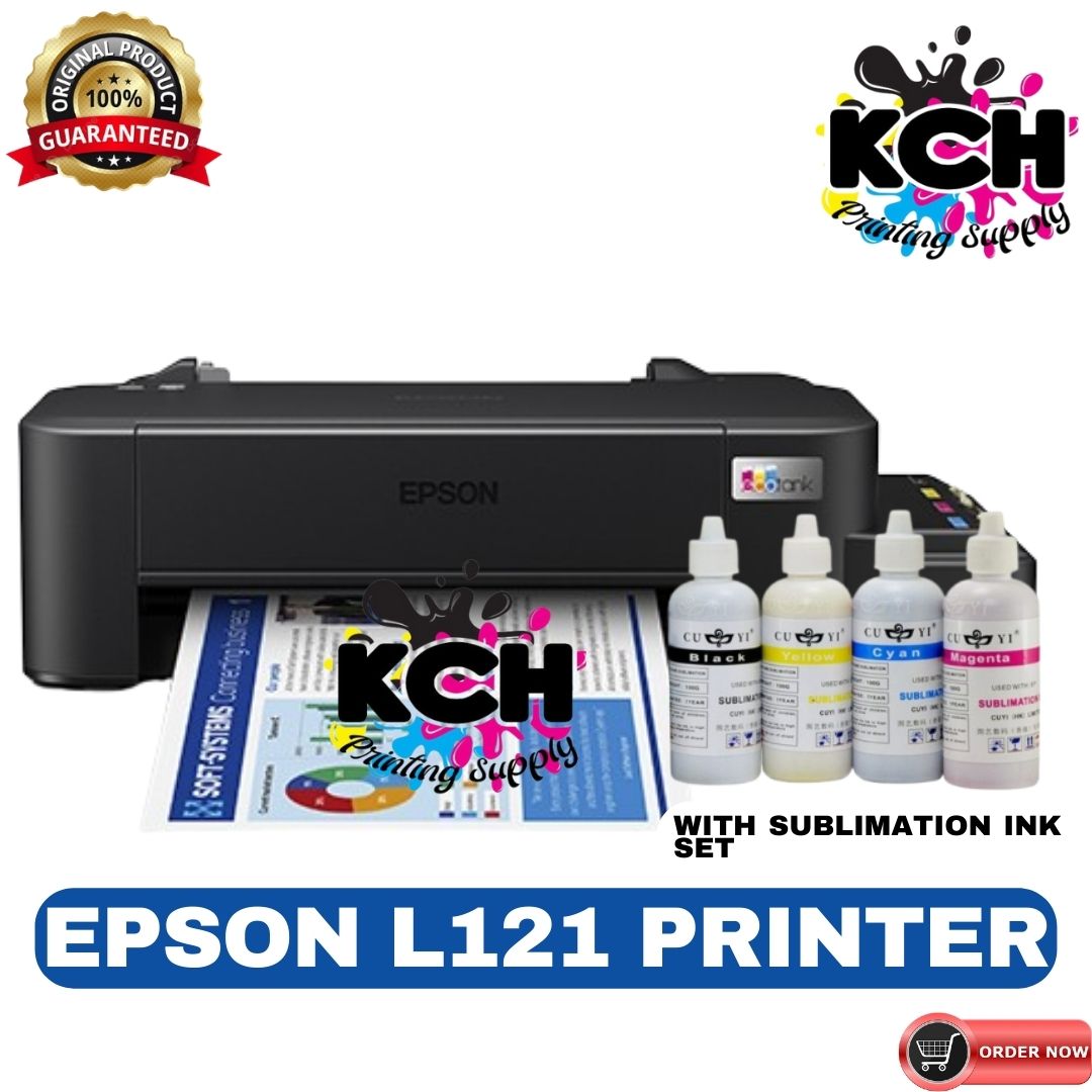 BRAND NEW and SEALED EPSON L121 PRINTER WITH CUYI SUBLIMATION INK SET ...