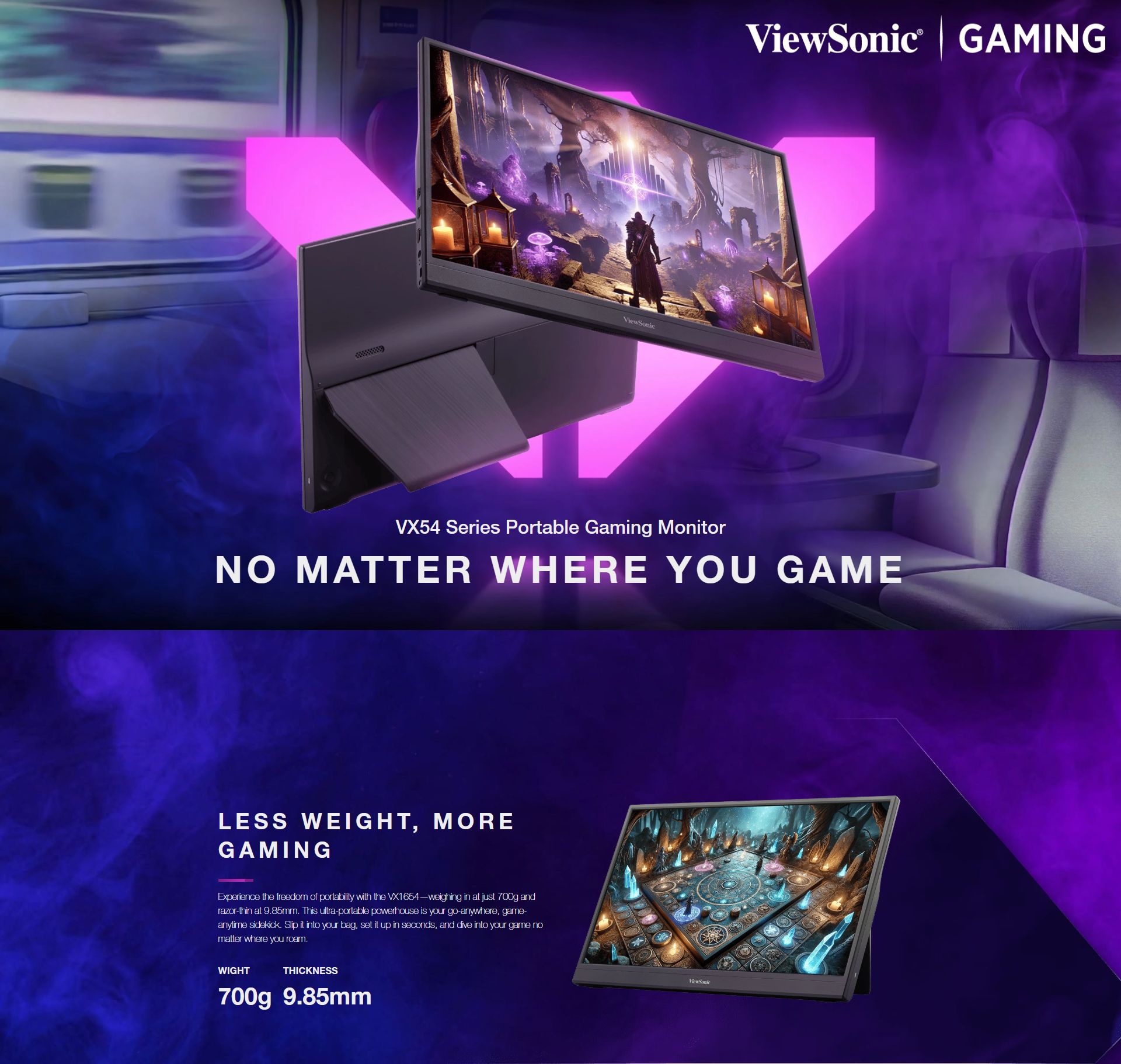 ViewSonic VX1654 16" Full HD 1920 x 1080 144Hz IPS Technology 4.67ms ...
