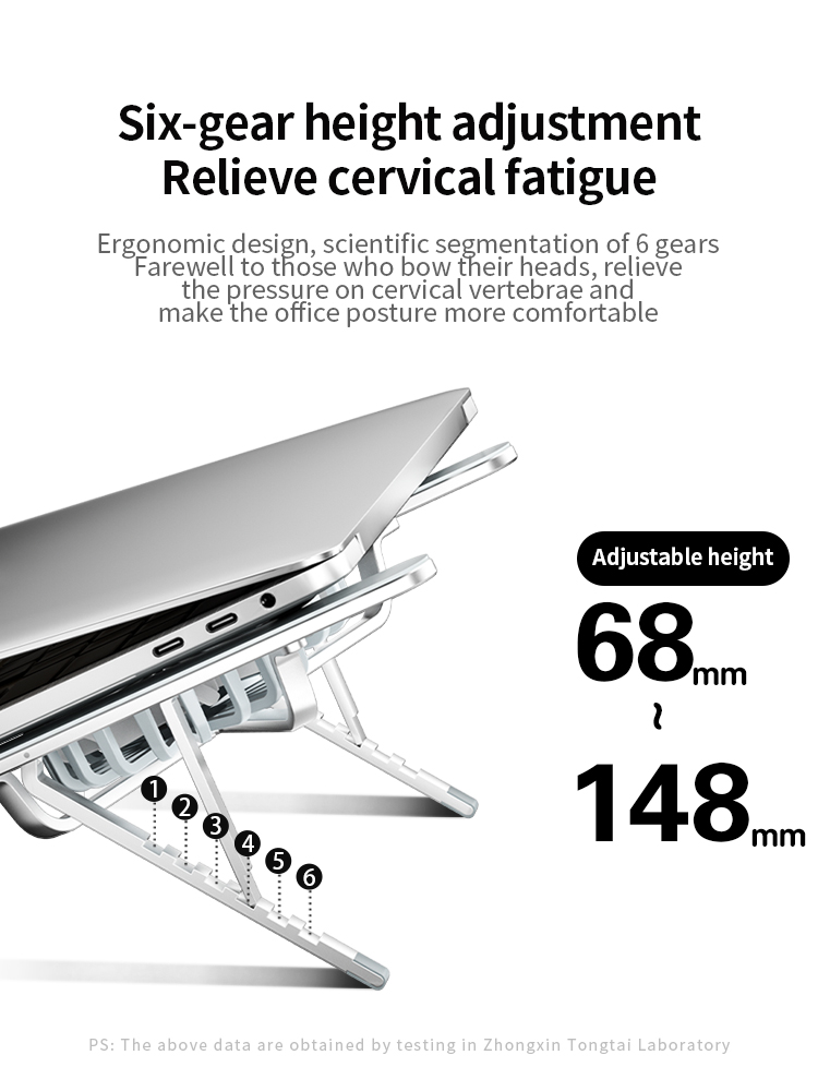 Meewoo Laptop stand with Cooler Fan Adjustable Laptop Riser Aluminum ...