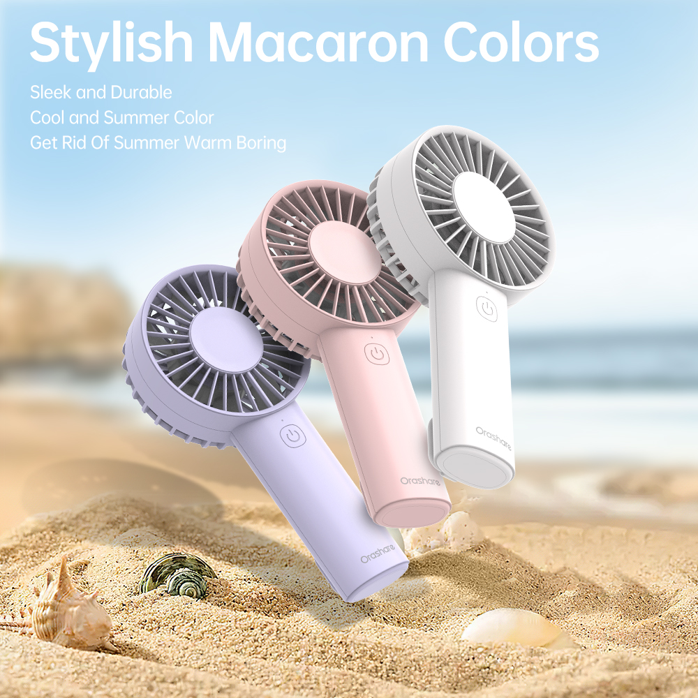 Orashare HF09 Handheld Fan Rechargeable 3 Speeds Strong Wind Portable ...