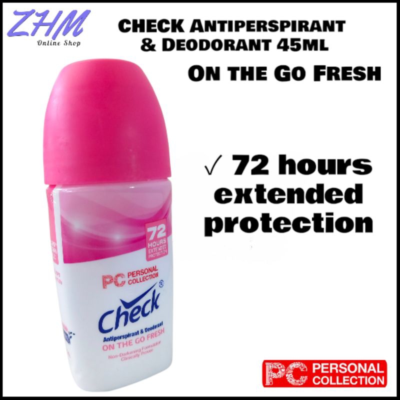 PC Check Antiperspirant & Deodorant 45ml (For Her & For Him) | Shopee ...