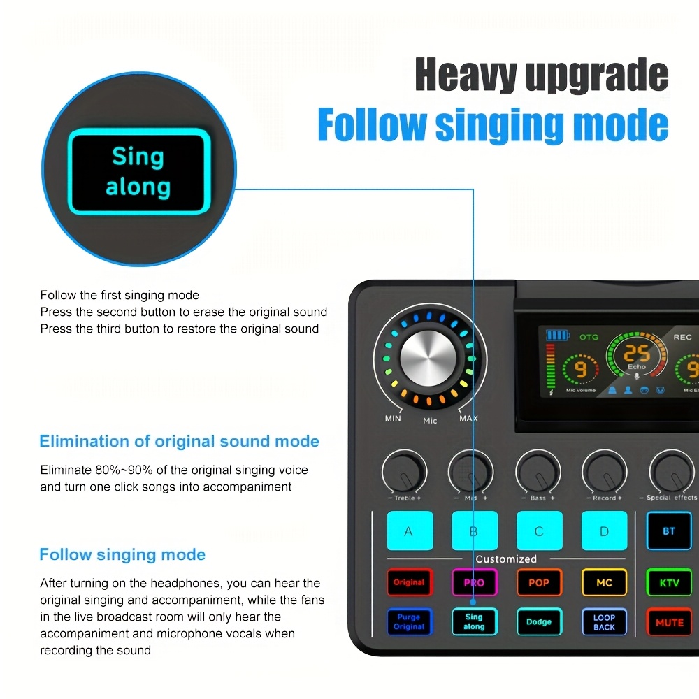 F668 High-End Sound Card Set with Condenser Mic, Professional Audio ...