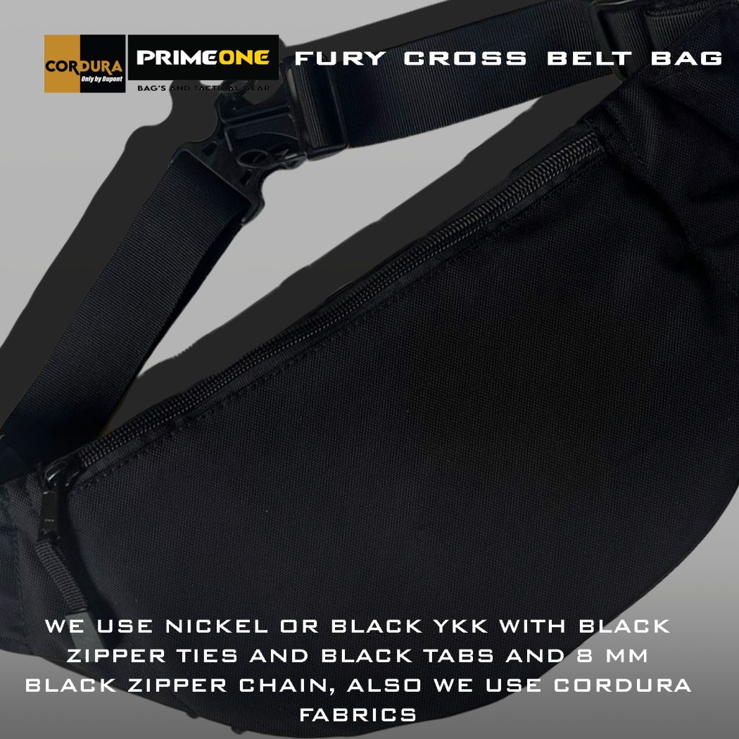 Primeone Fury Cross Belt Bag in Plain Black color | Shopee Philippines