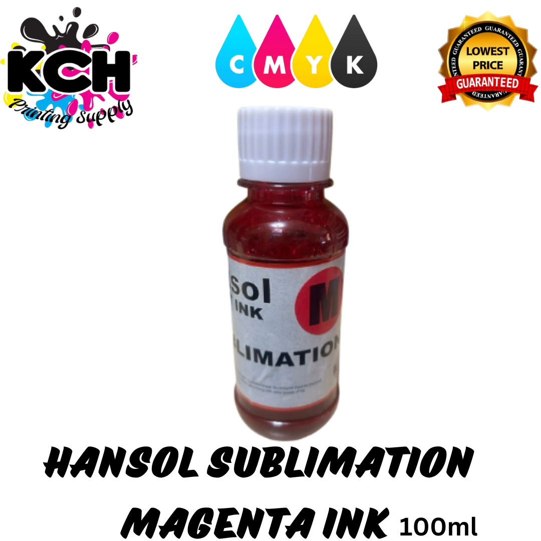 Genuine Hansol Sublimation Inks 100ml 4 COLORS for EPSON PRINTERS only ...