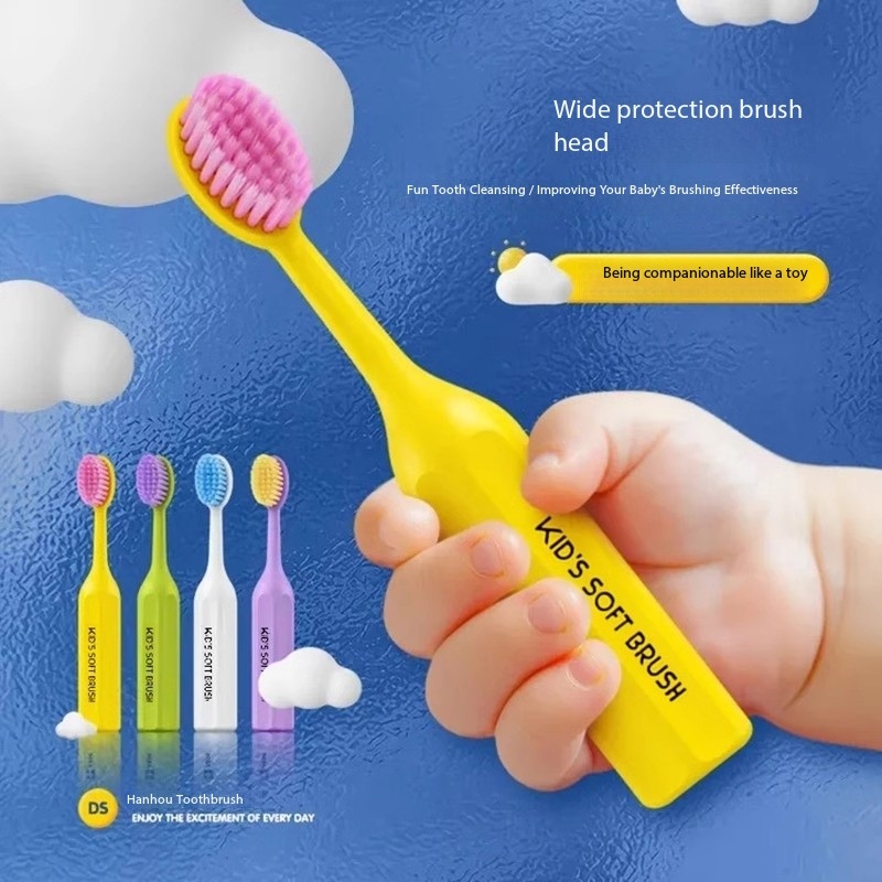 PrettyFloral~2in1 Set Giant Head Kids Soft Bristle Toothbrush 3-12 ...