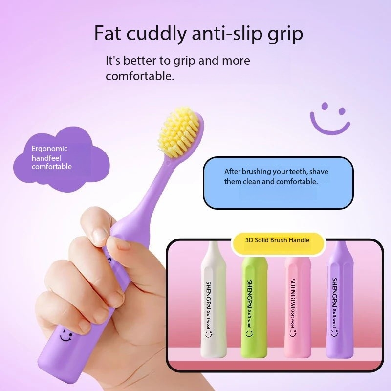 SweetCandi~2pcs Set Giant Wide Head Children's Toothbrush Kids Soft ...