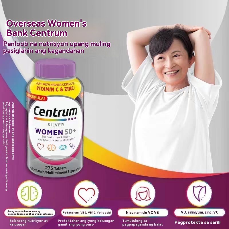 Centrum 275 tablet Silver Women 50+ Multivitamin Multimineral USA-KS ...