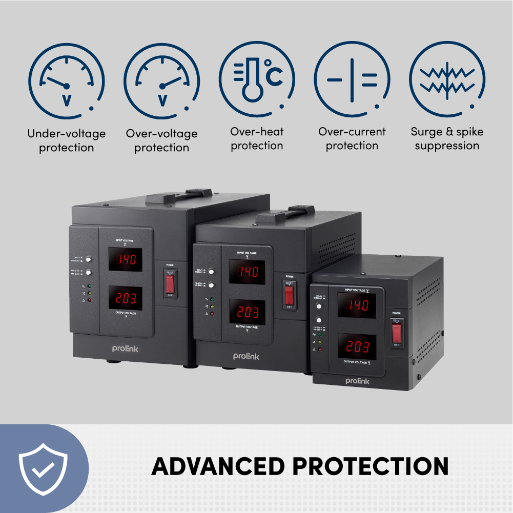 PROLiNK PVR3000D Auto Voltage Regulator with LCD AVR 3000VA 2400W ...