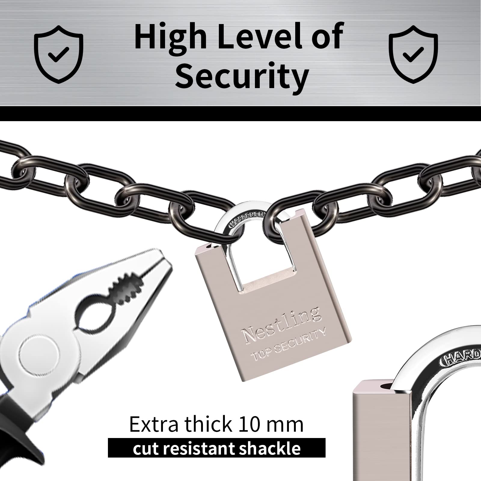 Half Pack Anti Theft Padlock Anti Theft Padlock Security Lock For Gate ...