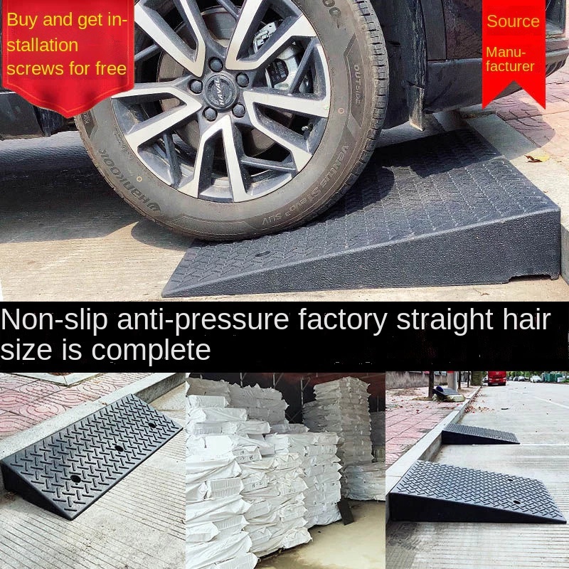 Rubber Heavy Duty Threshold Uphill Slope Curb Ramp Mat Pad Car Truck ...