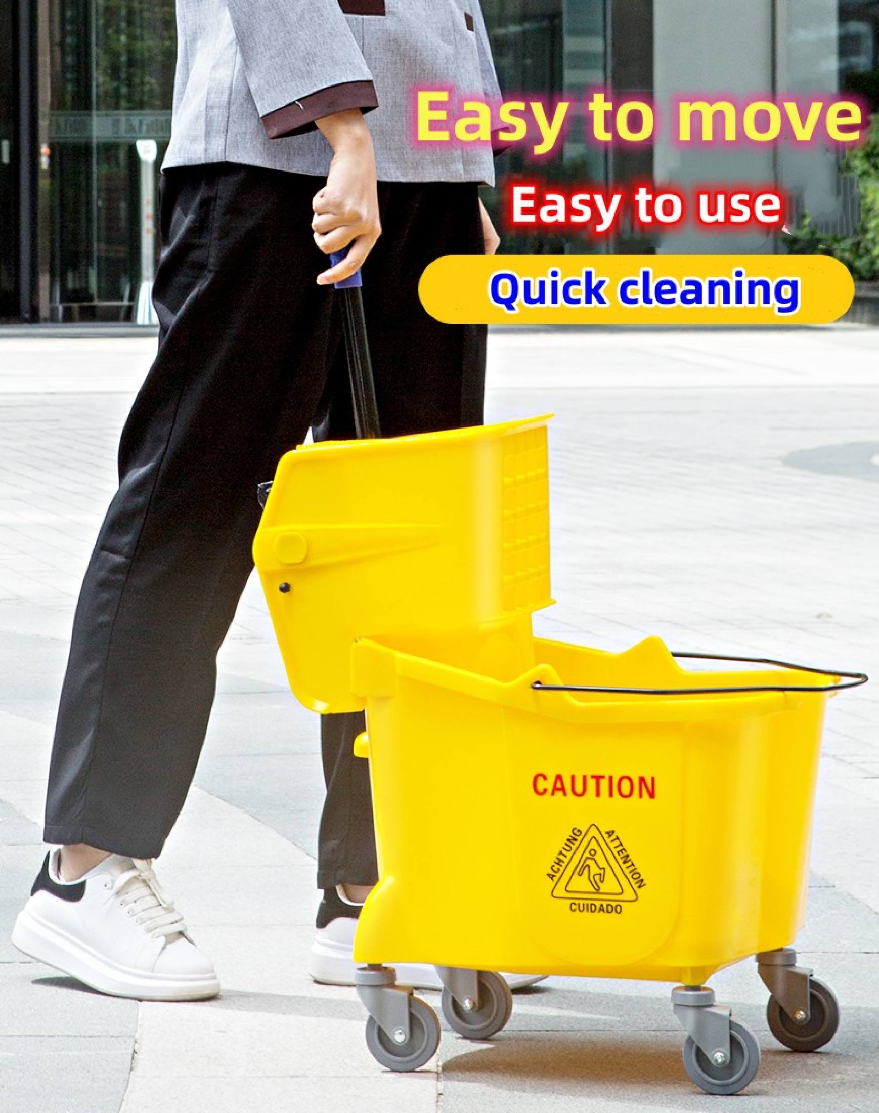 20L 36L Mop Bucket Squeezer Floor Mop Heavy Duty Thickened Cleaning ...