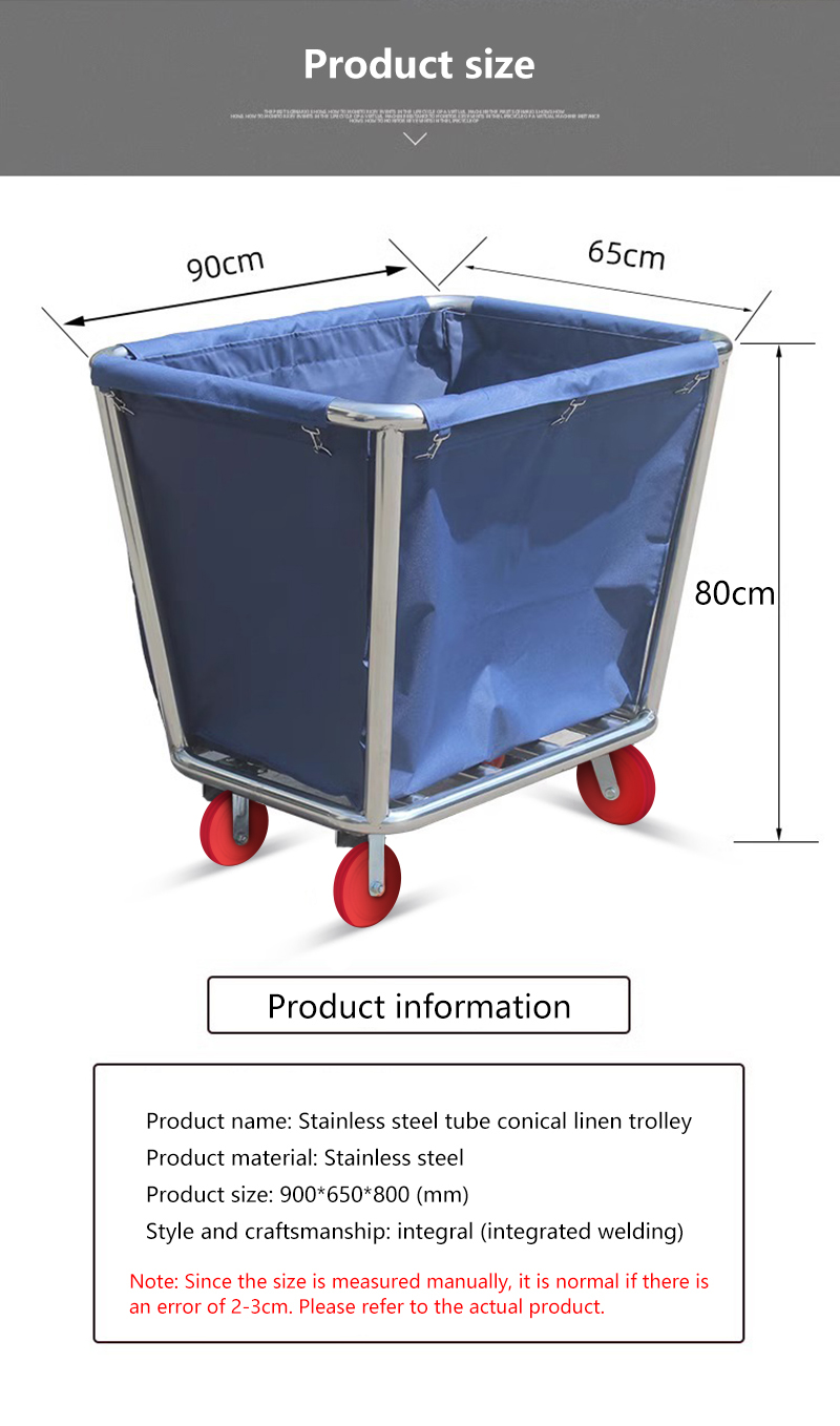 Stainless steel laundry cart hotel push cart laundry trolley linen cart ...