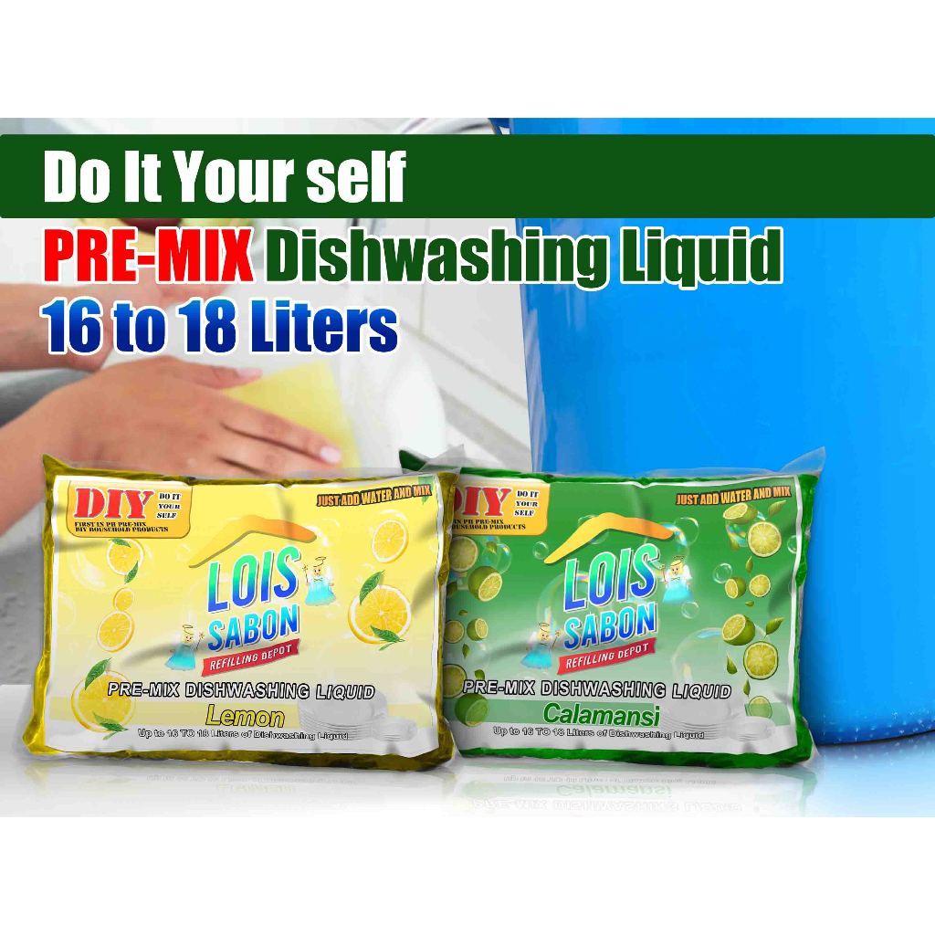 LOIS PRE-MIX DISHWASHING LIQUID, DIY DISHWASHING LIQUID, GREASE REMOVER ...