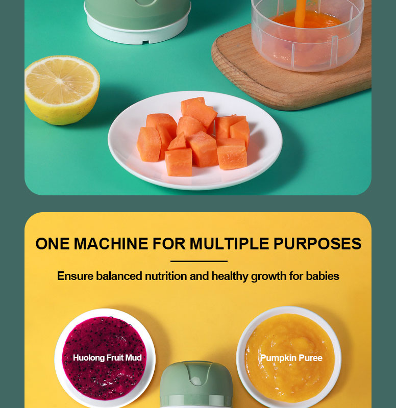 Portable Baby Food Blender Wireless Rechargeable Multi Use Cook ...