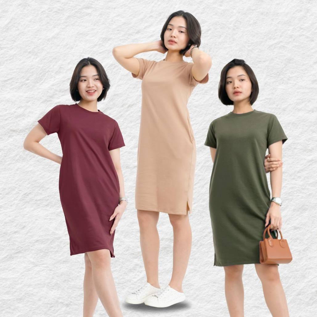 HTP Basics Women's Premium Dress with Pockets | Cotton Polyester ...