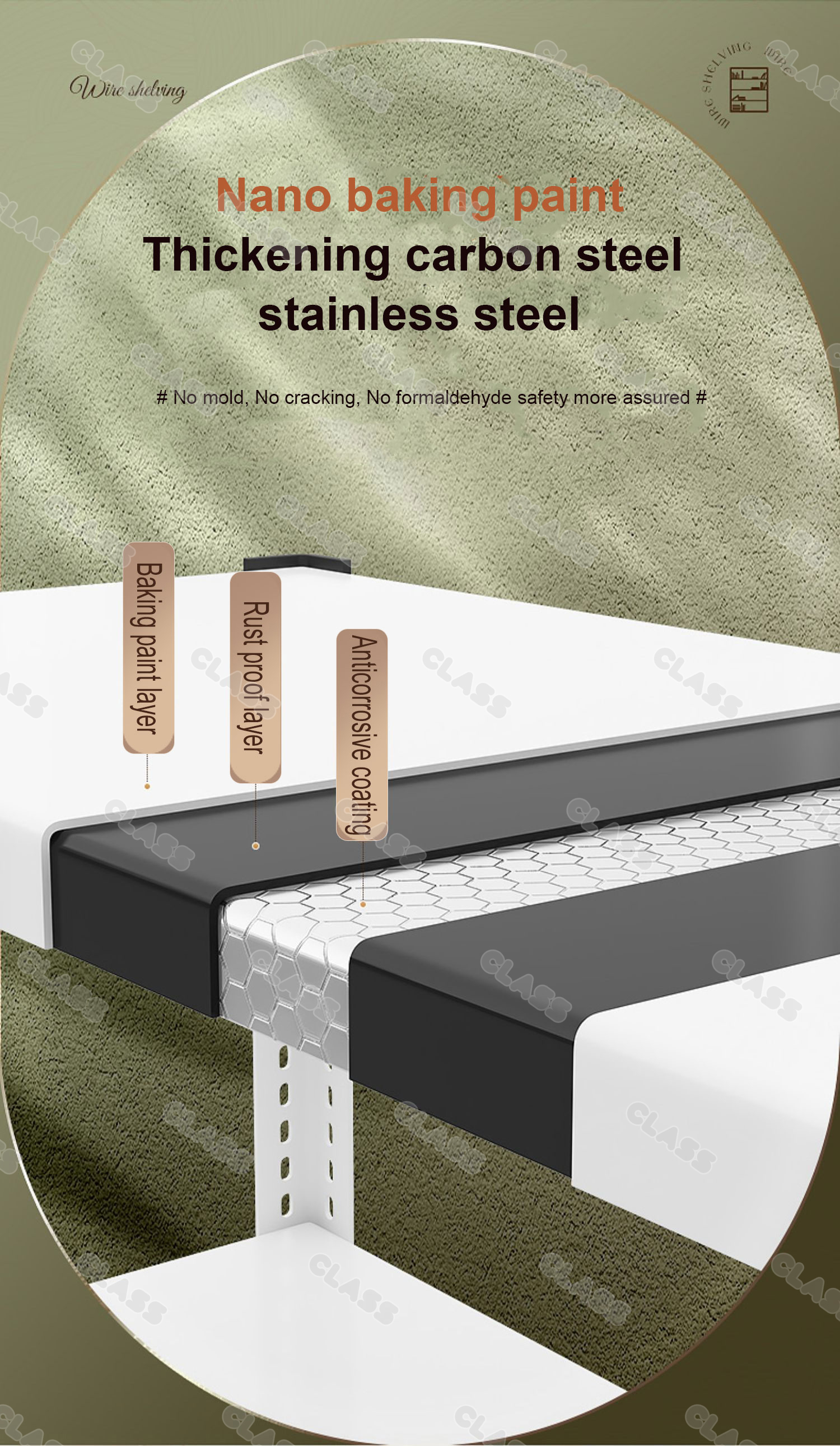 【100% Metal】7layer Metal Rack Heavy Duty Adjustable Stainless Rack ...
