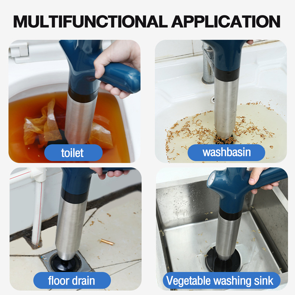 Toilet Unblocking Tool High-Pressure Toilet Plunger Drain Pipe ...