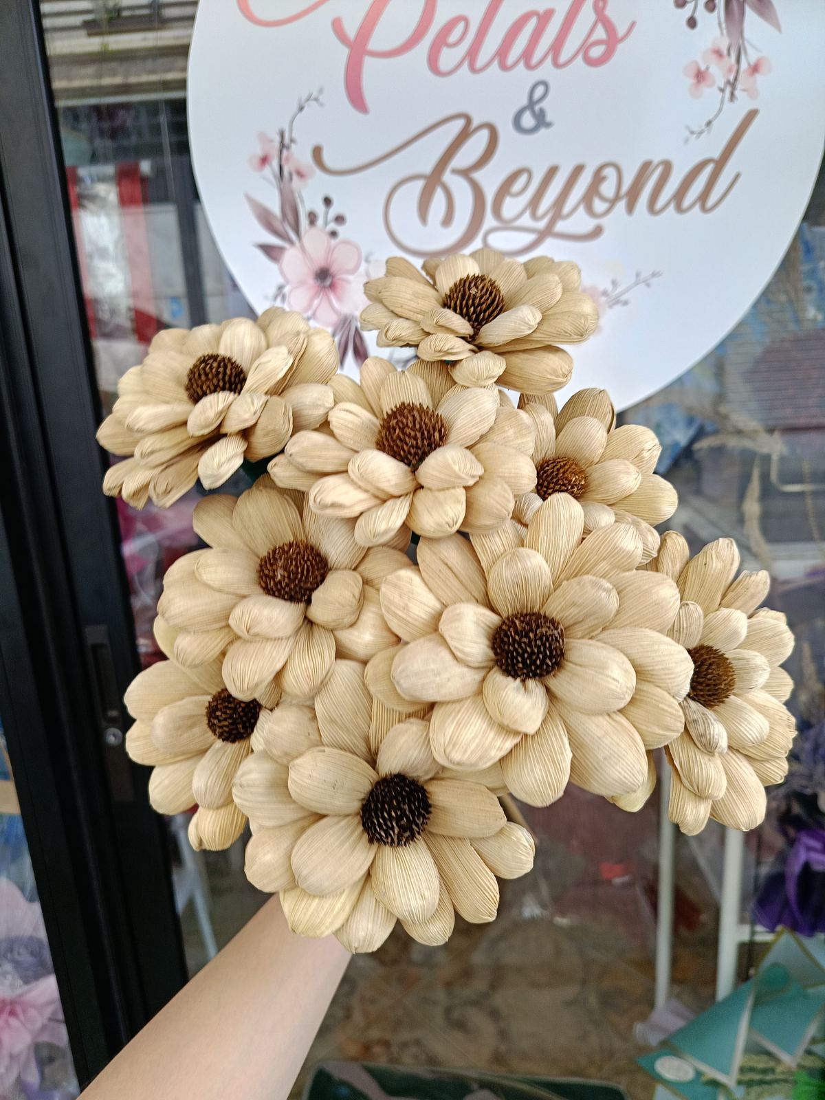 CORN HUSK DAISY DRIED FLOWER DAISY M,ADE OF CORN HUSK LONG LASTING ...