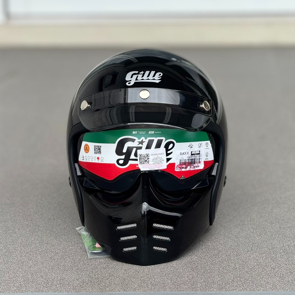 𝟭𝟬𝟬%𝗢𝗥𝗜 GILLE OP12 Vintage helmet half face helmet for motorcycle ...