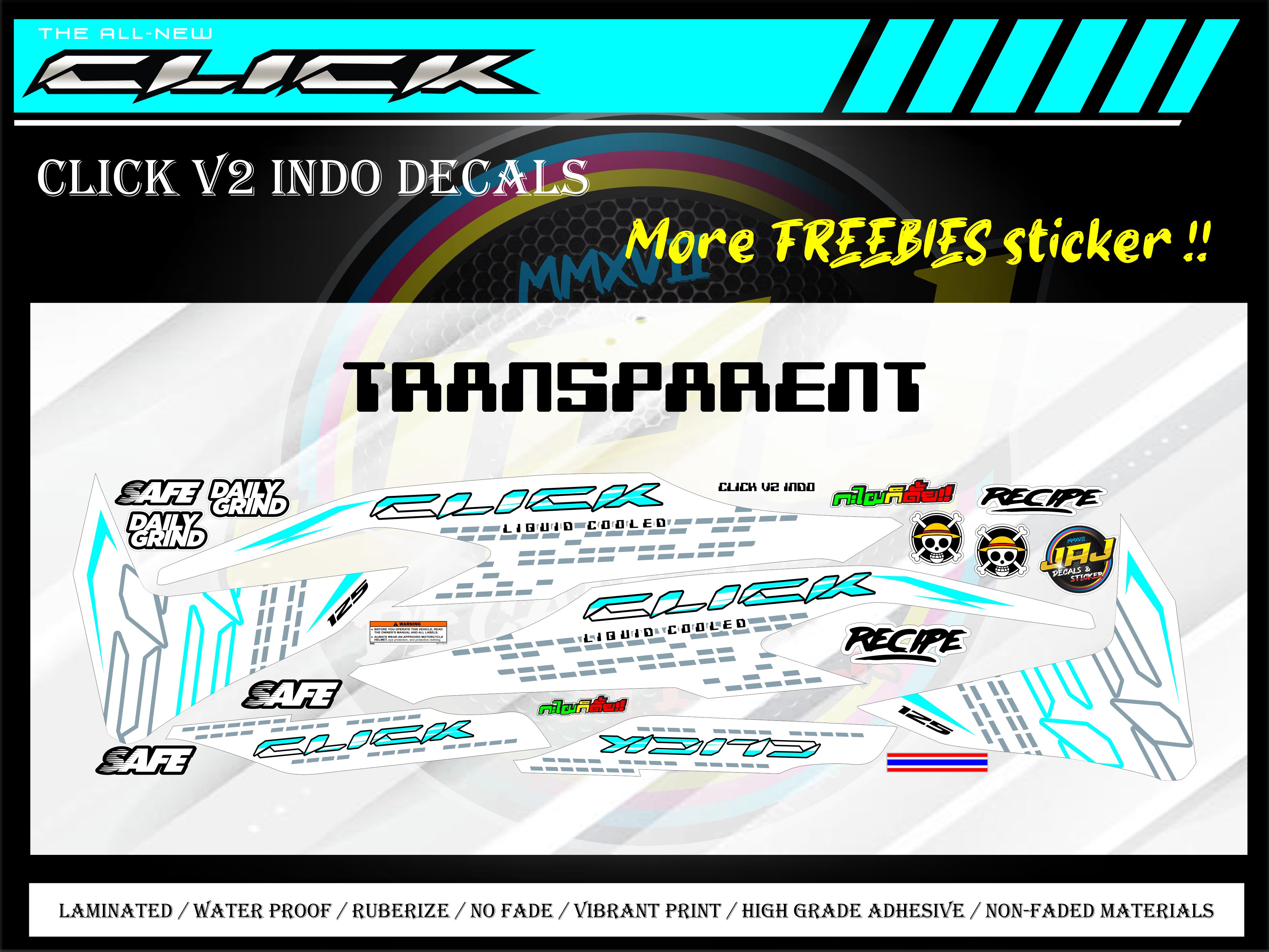 HONDA CLICK VERSION2 INDO DECALS-HIGH QUALITY STICKER | Shopee Philippines
