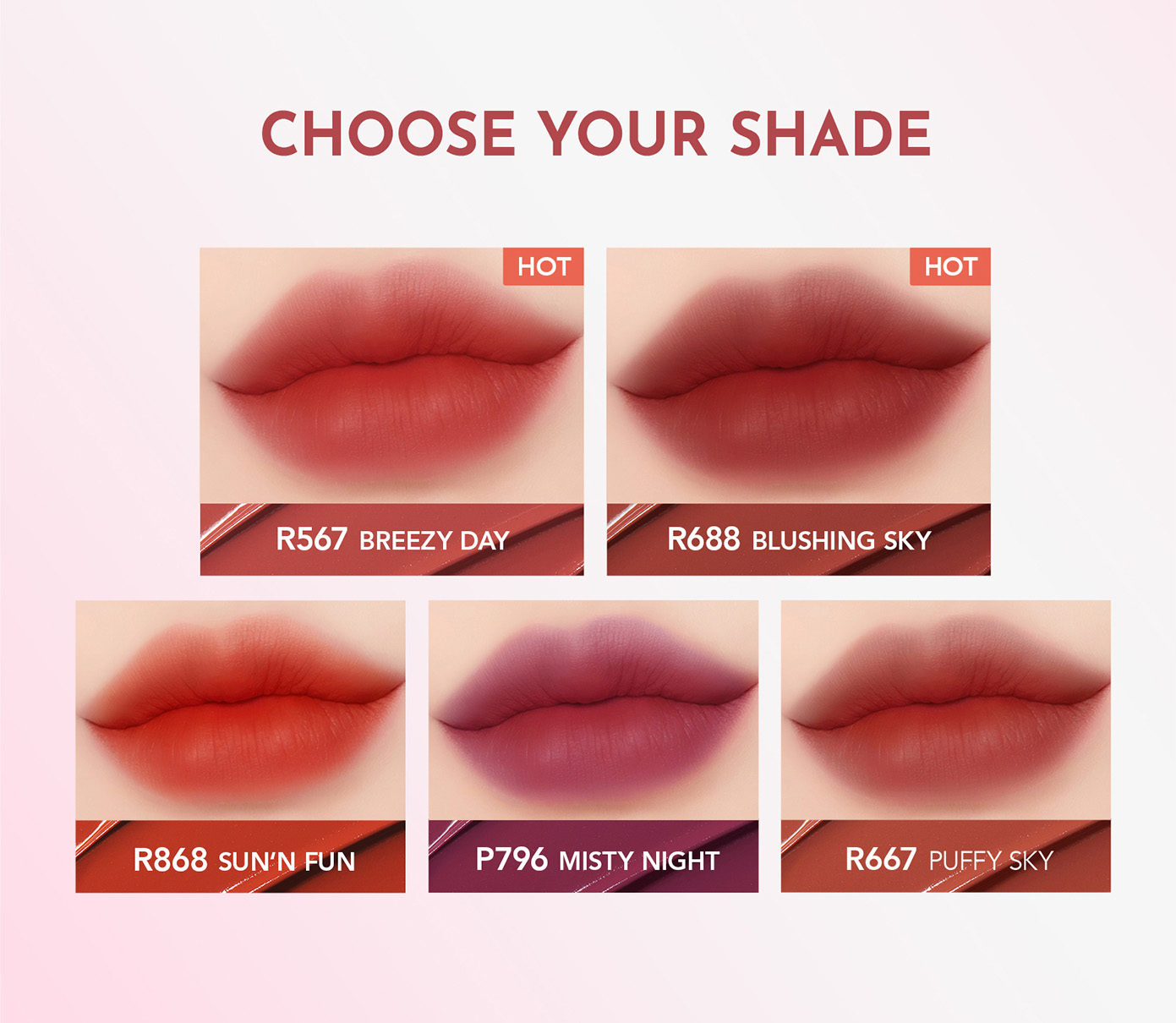 Y.O.U Cloud Paint Airy Fixing Lip Tint | 24 Hour Long Lasting Matte ...