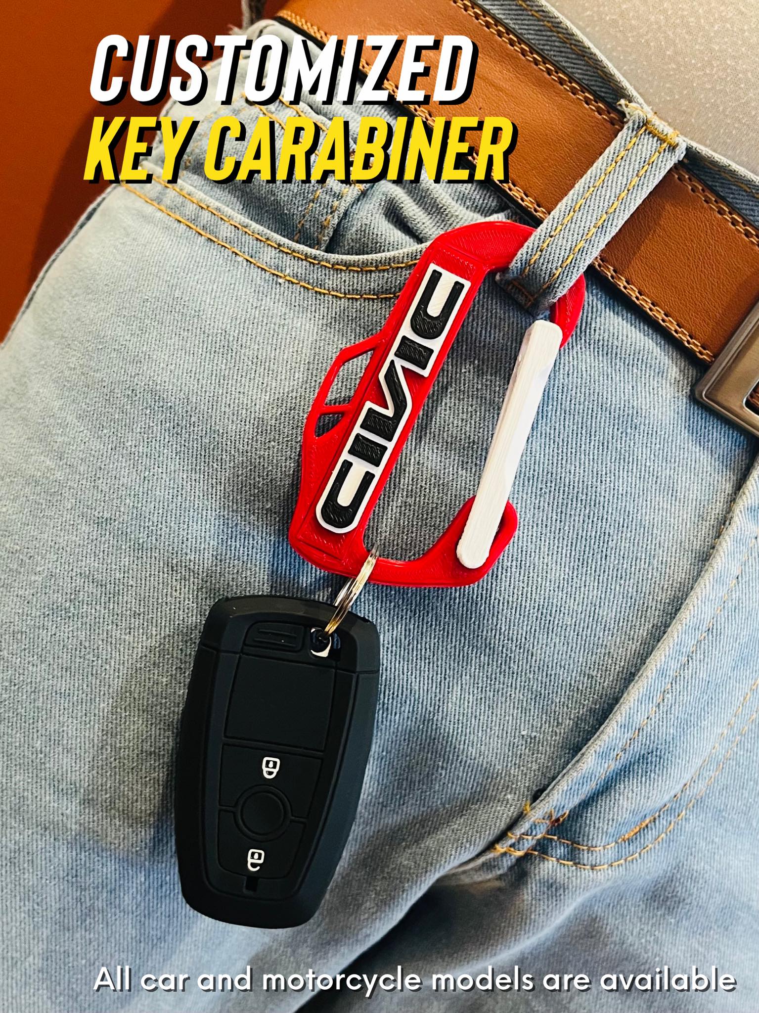 Car Carabiner KEYCHAIN / KEYHOLDER / KEY LACE / Motorcycle/Car ...