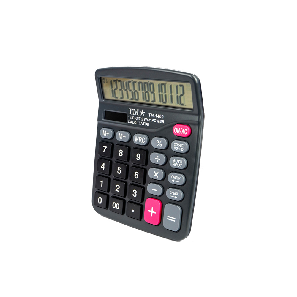 TM 10 pcs Calculator Two Way Power 14 Digits (TM-1400) | Shopee Philippines